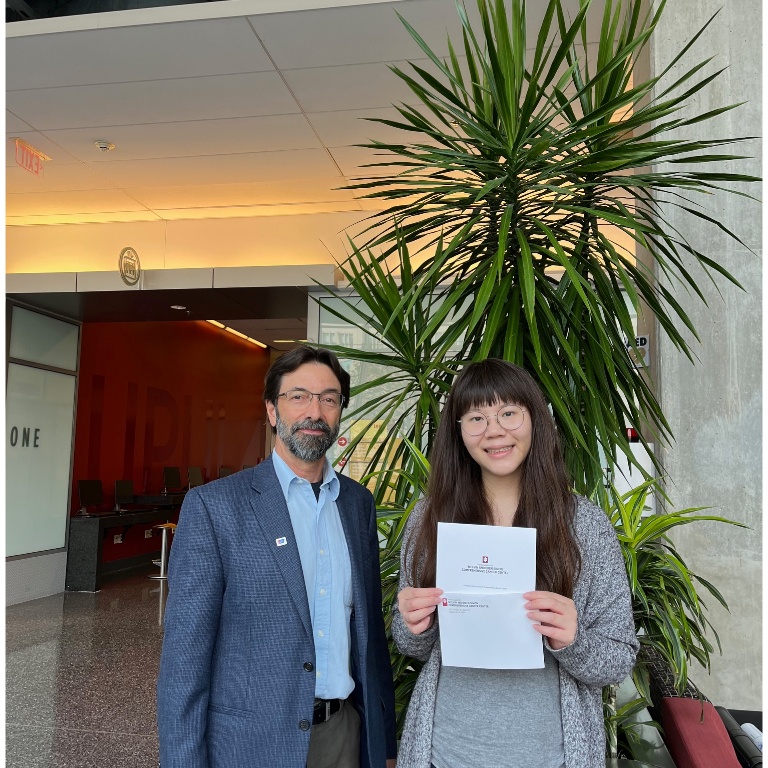 Yi-Ting Huang wins first place for her poster at Cancer Research Day ...